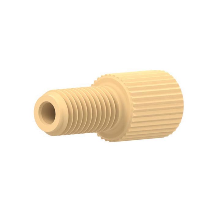 Delrin® 1/4-28 Flangeless Male Nut for 1/16" OD Tubing, Cream ...