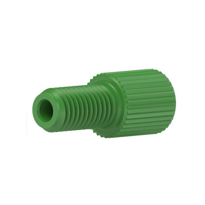 Delrin® 1/4-28 Flangeless Male Nut for 1/16" OD Tubing, Green ...