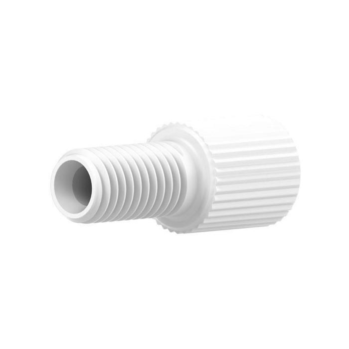 Delrin® Flangeless Male Nut for 1/8" OD Tubing, White - Analytical ...