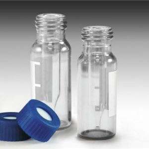 Silanized 9mm, 2mL Clear Screw Vials w/ 300µL Fused Insert and Cap w ...